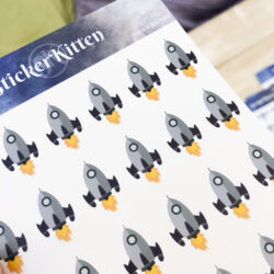 Rocket Stickers | Cute Planner and Journal Stickers by StickerKitten